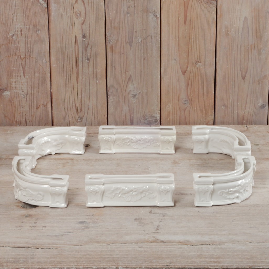 Italian garden in classic white ceramic, modular centrepiece, table ...